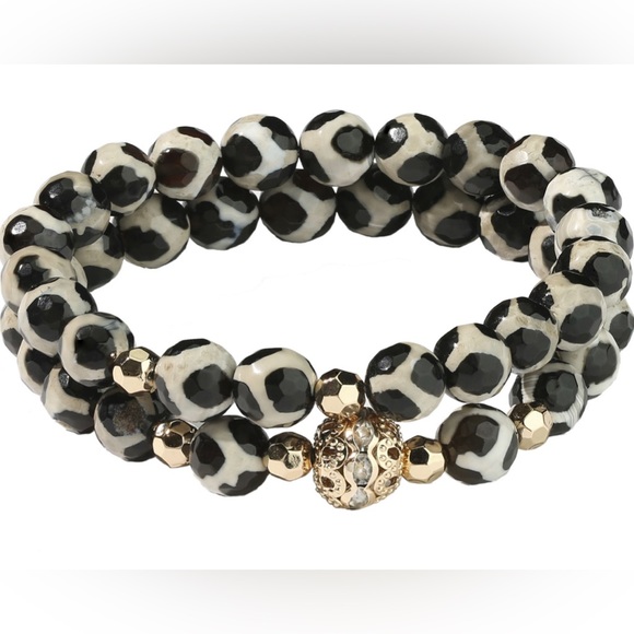 Park Lane | Jewelry | Nwt Geniun Agate Stone Safari Bracelet Double ...